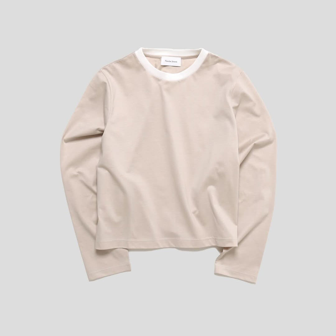 two tone crew neck long sleeve / short | Nicolas Jenson