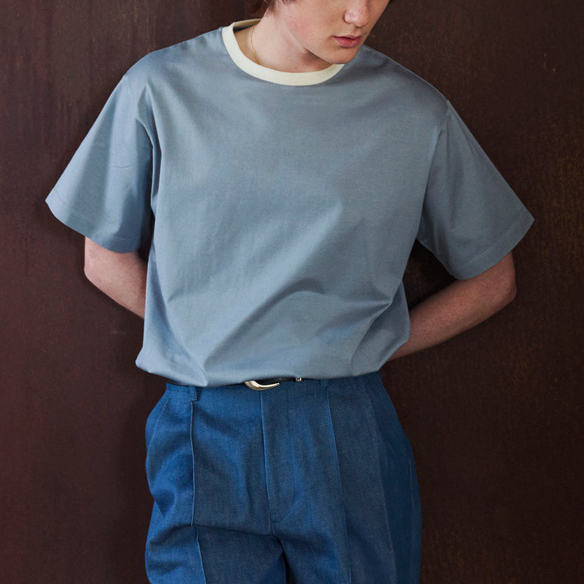 two tone crew neck t-shirt / regular | Nicolas Jenson